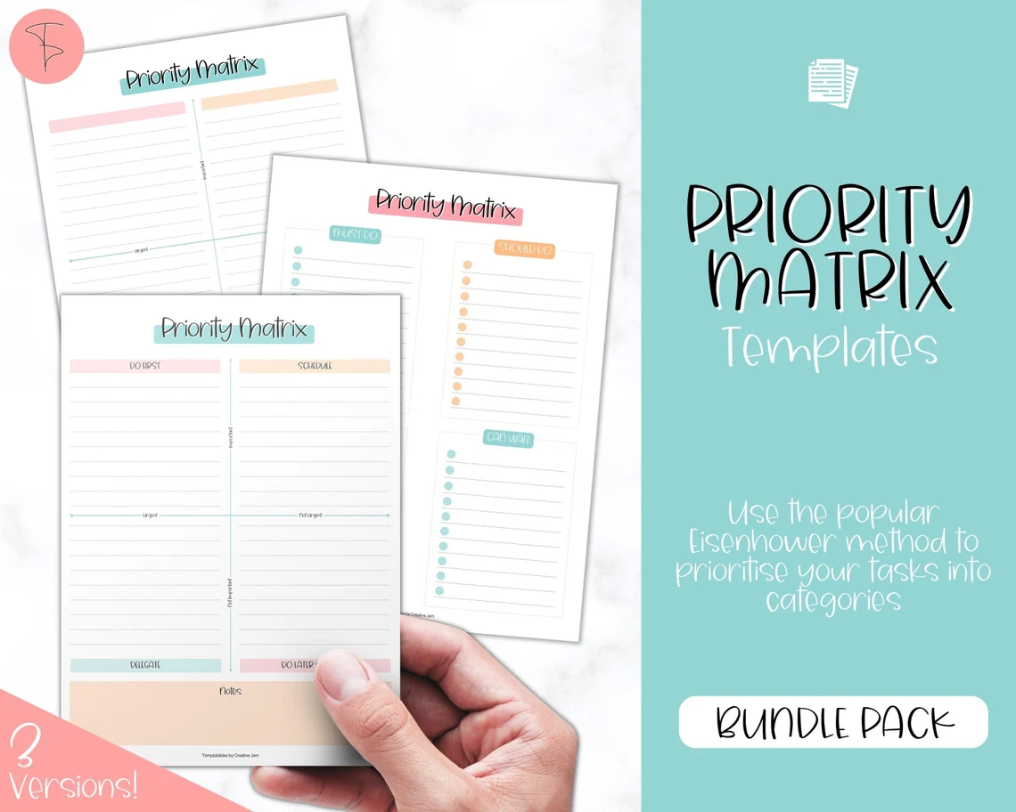EDITABLE Brain Dump Template BUNDLE, To Do List Printable, ADHD Daily ...